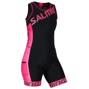 Salming Womens Triathlon Suit (Black/Pink) | Sportpursuit.com