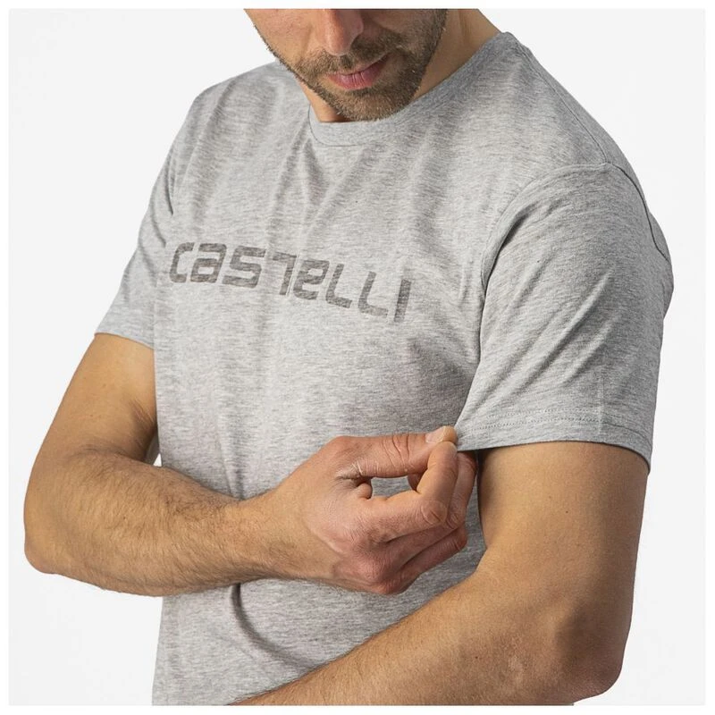 Castelli Mens Sprinter T-Shirt (Melange Light Gray) | Sportpursuit.com