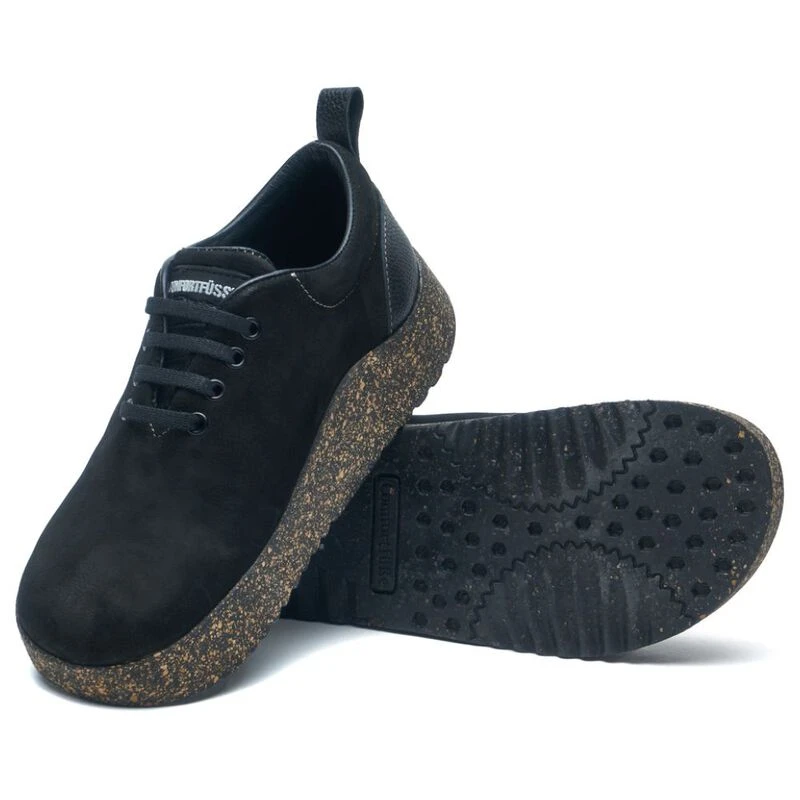 Comfortfusse Aster Shoes (Black Suede) | Sportpursuit.com