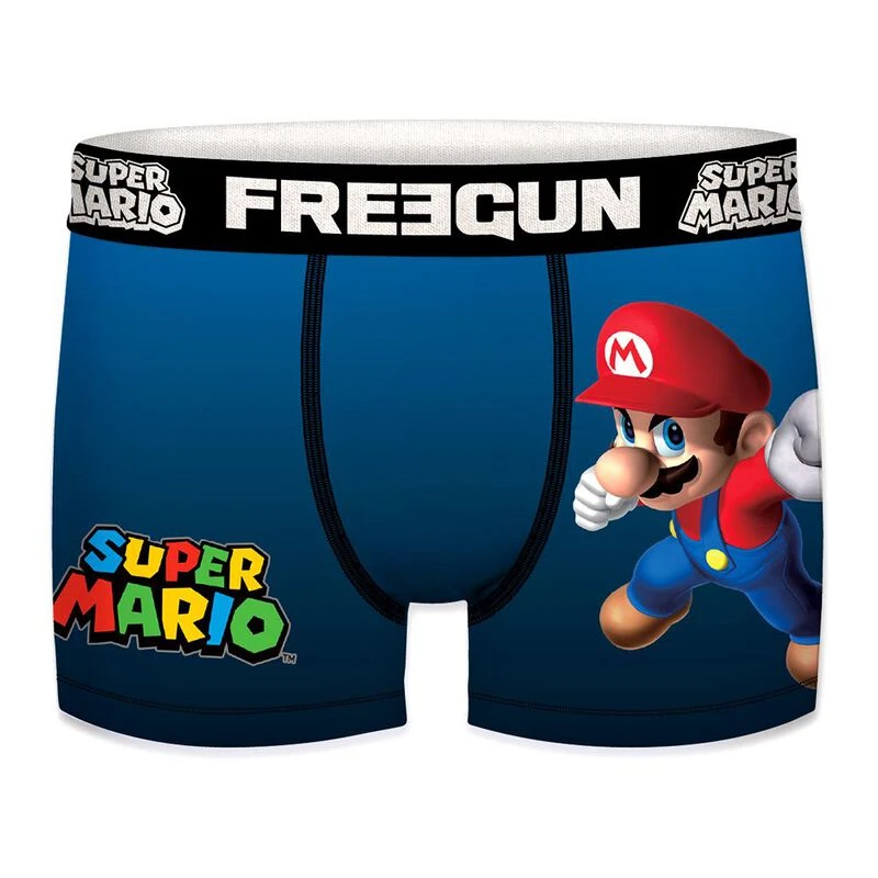 Freegun Mens Super Mario Bros Underwear (Black/Yellow) | Sportpursuit.