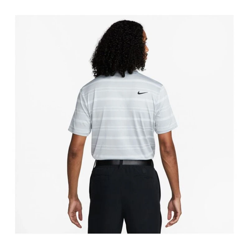 Nike Mens M NK DF Tour Polo Stripe Polo (Grey) | Sportpursuit.com