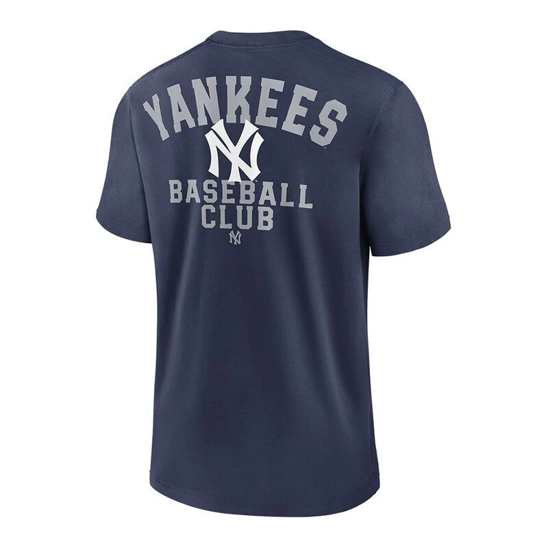 Nike Mens New York Yankees Cooperstown Rewind Slogan T-Shirt (Blue)