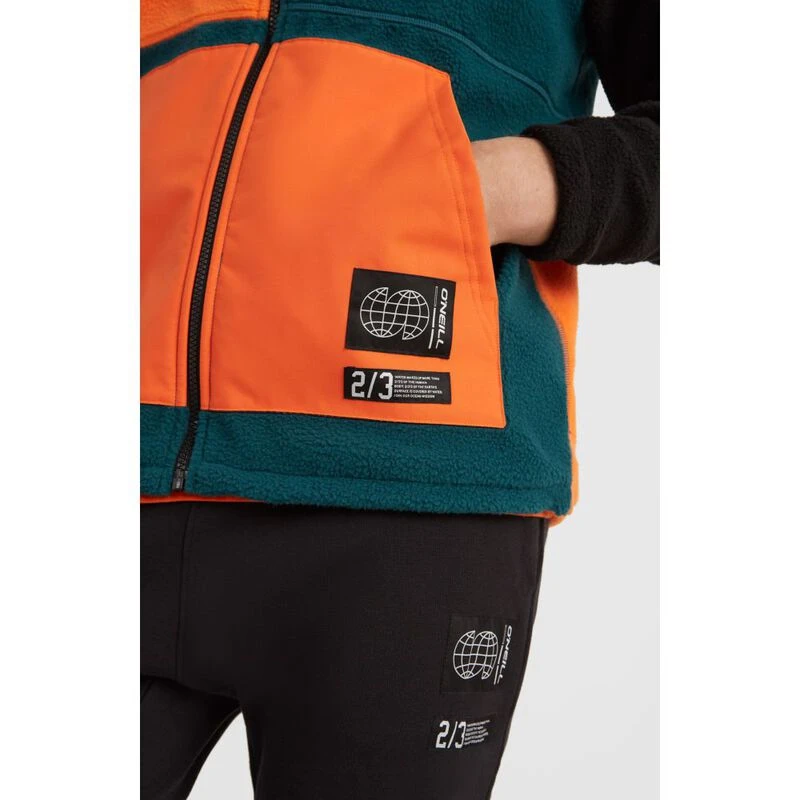 O'Neill Mens Progressive Colorblock Fleece Jacket (Puffin's Bill Block