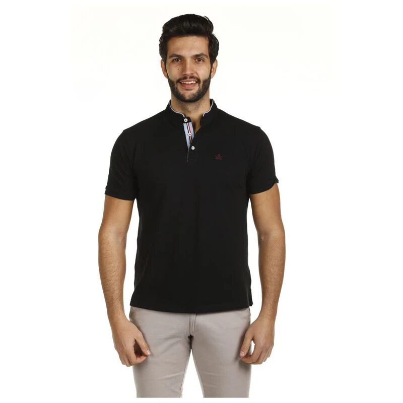The Time of Bocha Mens Round Neck Polo Shirt 2-Pack (Black/Grey) | Spo