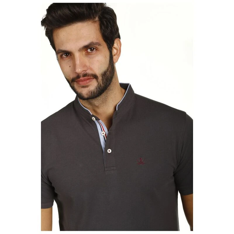 The Time of Bocha Mens Round Neck Polo Shirt 2-Pack (Black/Grey) | Spo