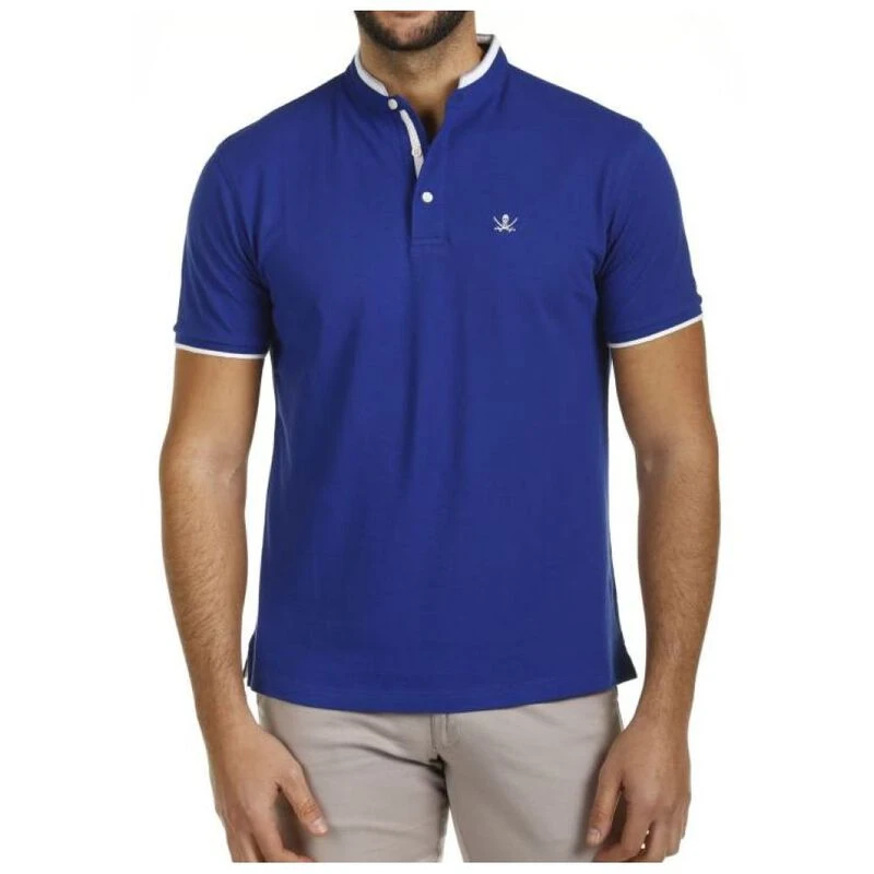 The Time of Bocha Mens NV1P2 Round Neck Polo Shirt (Indigo) | Sportpur