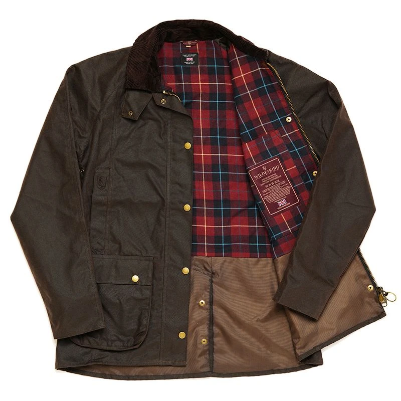 Wilde and King Mens Barton Waxed Jacket (Brown) | Sportpursuit.com