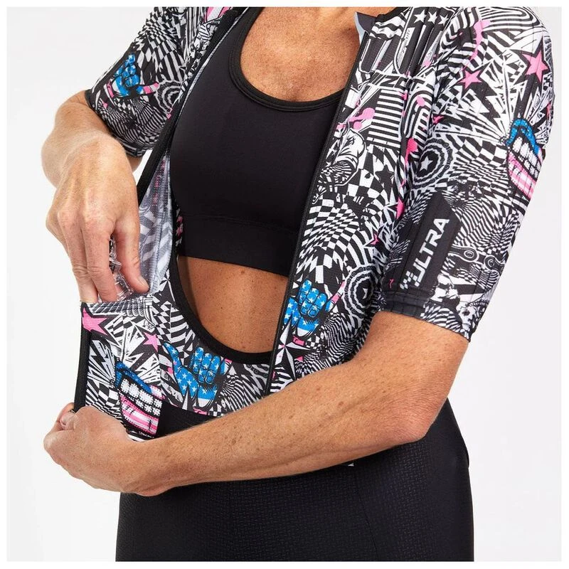 Zoot Womens LTD Triathlon Aero Full Zip Tri Suit (Grey/Black) | Sportp