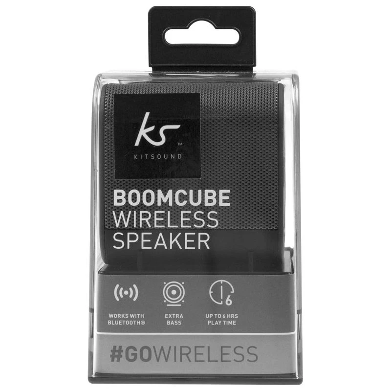 KitSound Boom Cube Portable Wireless Speaker (Grey) | Sportpursuit.com