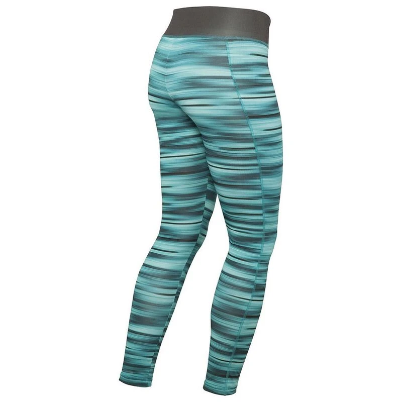 Attiq Womens Ergo Compression Jogging Tights (Green/Print) | Sportpurs