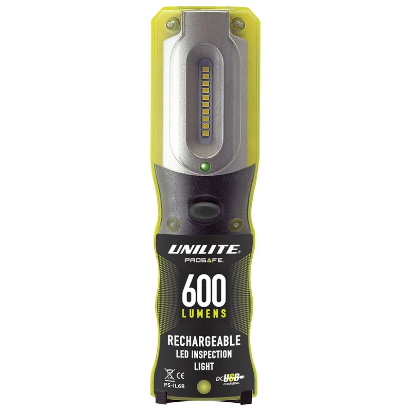 Unilite 600 Lumen LED USB Rechargeable Inspection Light (Hi-Vis Yellow